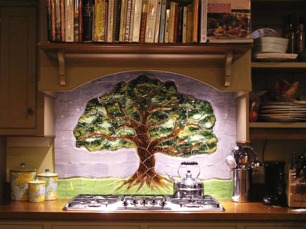 Oak Tree Kitchen - Karen Singer Tileworks